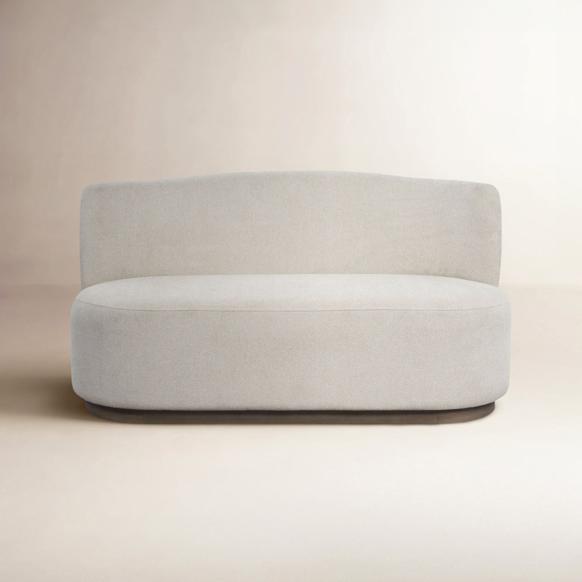 Joss & Main Allie Upholstered Dining Bench, Cocoa w/ Ivory Fabric | Birch Lane